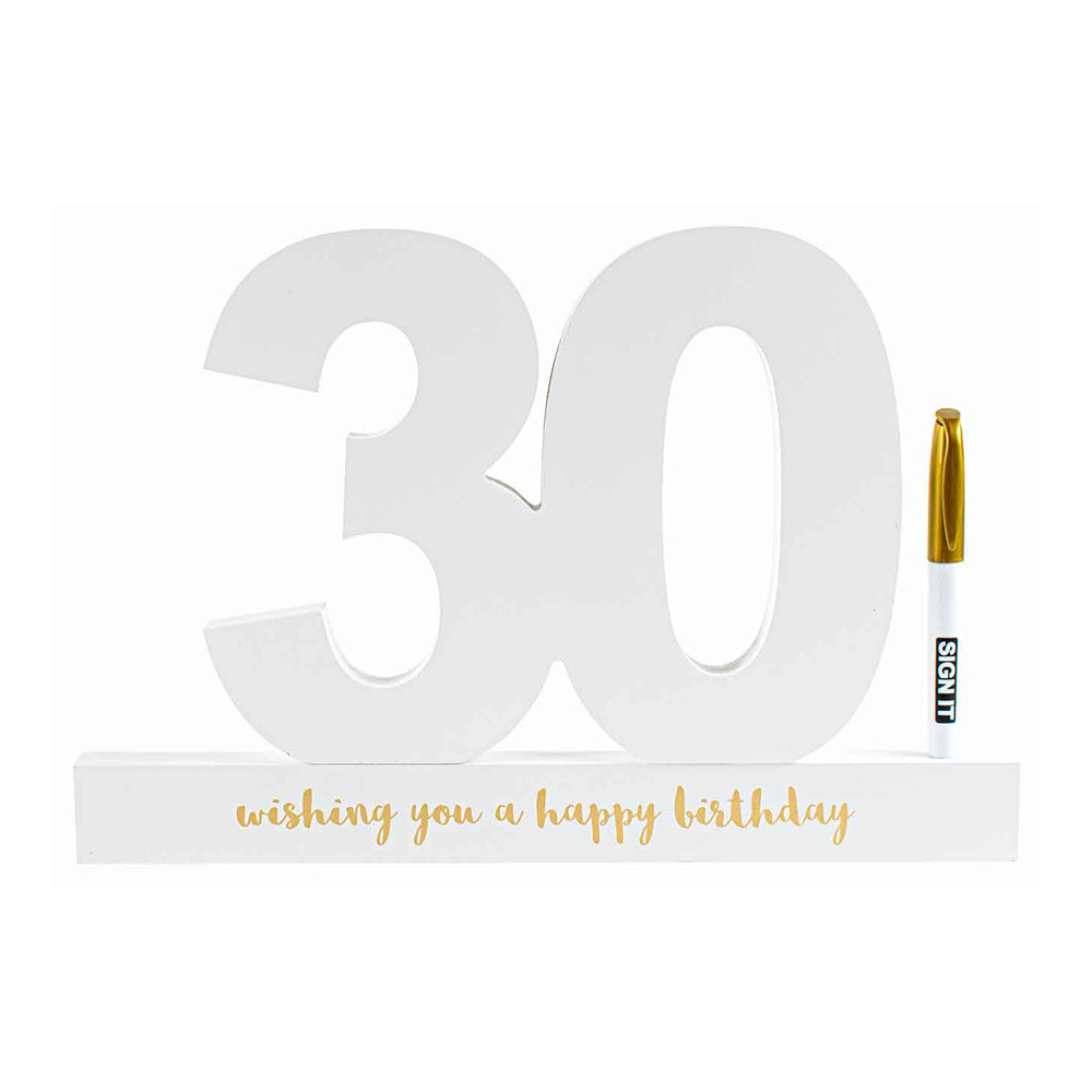 30th Birthday Signature Block - Unique